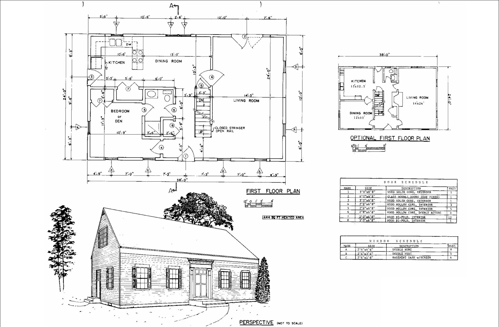 Tiny Home Cabin Plans 24’x38’ Two Story 3 Bedroom - Floor Plans ...
