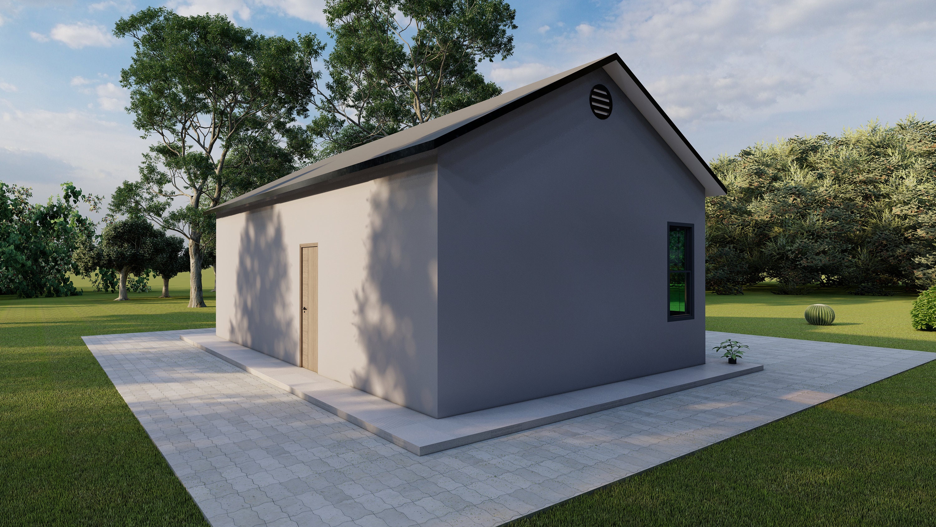 Tiny Home Building Plans One Bedroom Tiny Cabin Plan Blueprint Small ...