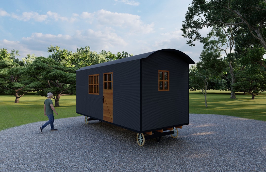 Architectural Plans Tiny Mobile Home Blueprint - 20'x7' With 147sqft ...