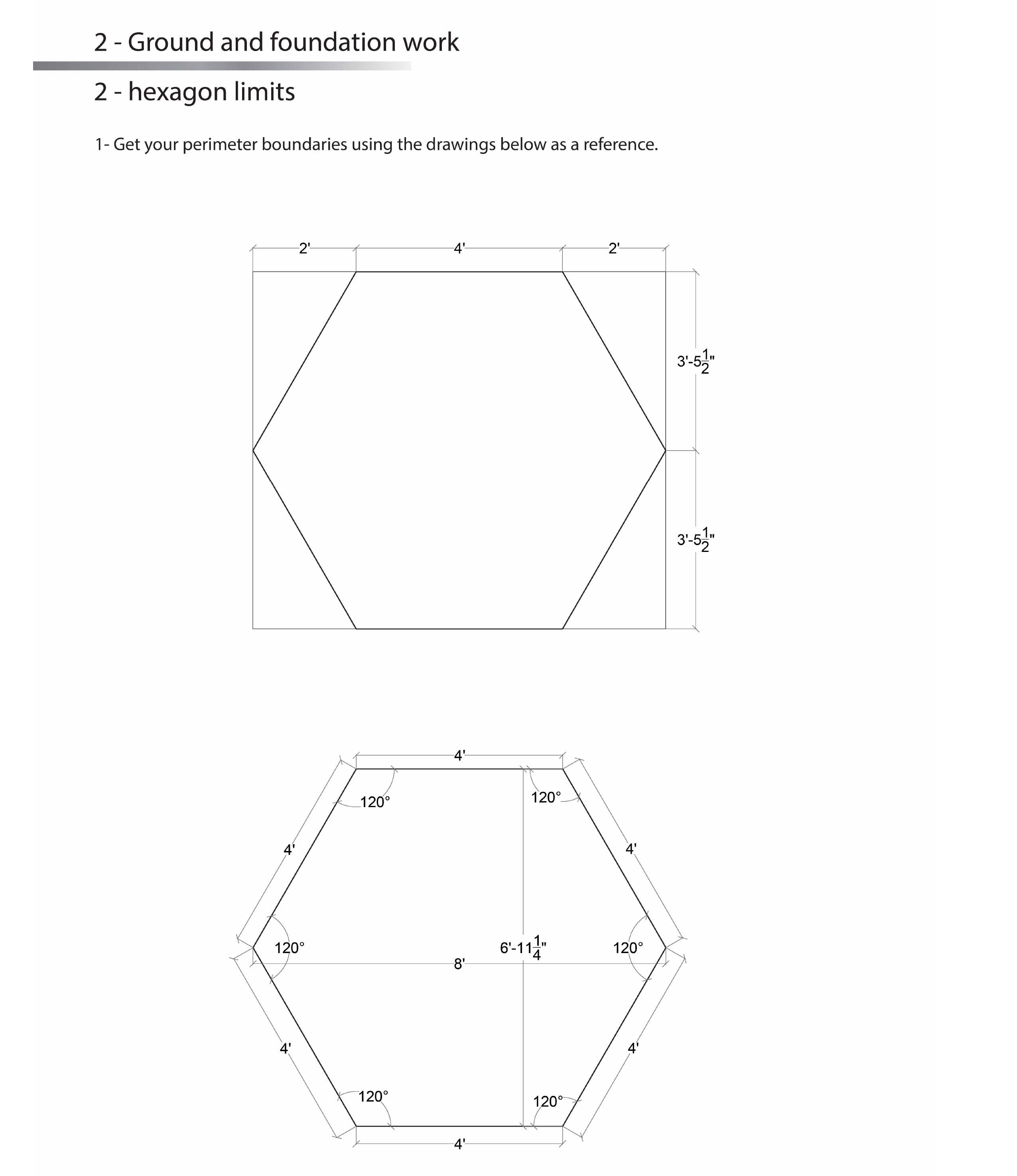 Hexagon Shed Plans – 4' Hexagon Shape With 8' Diameter, DIY Wood ...