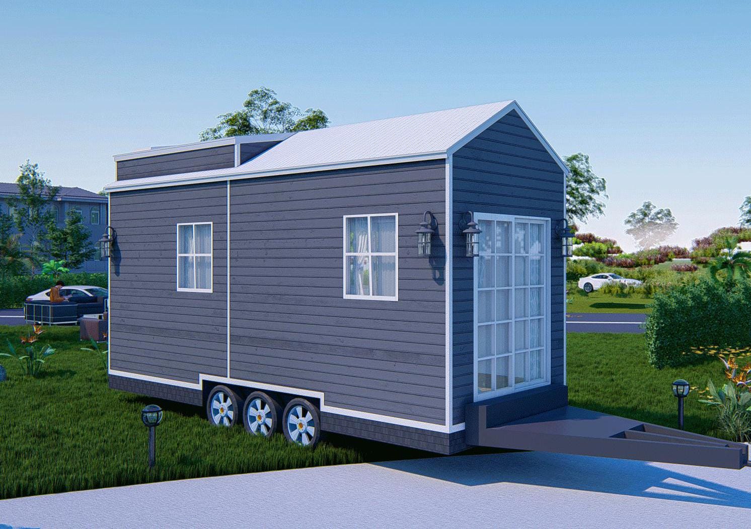 Tiny Mobile Home With Loft | 23.5'x8' | 188 Sq Ft | Living Area ...