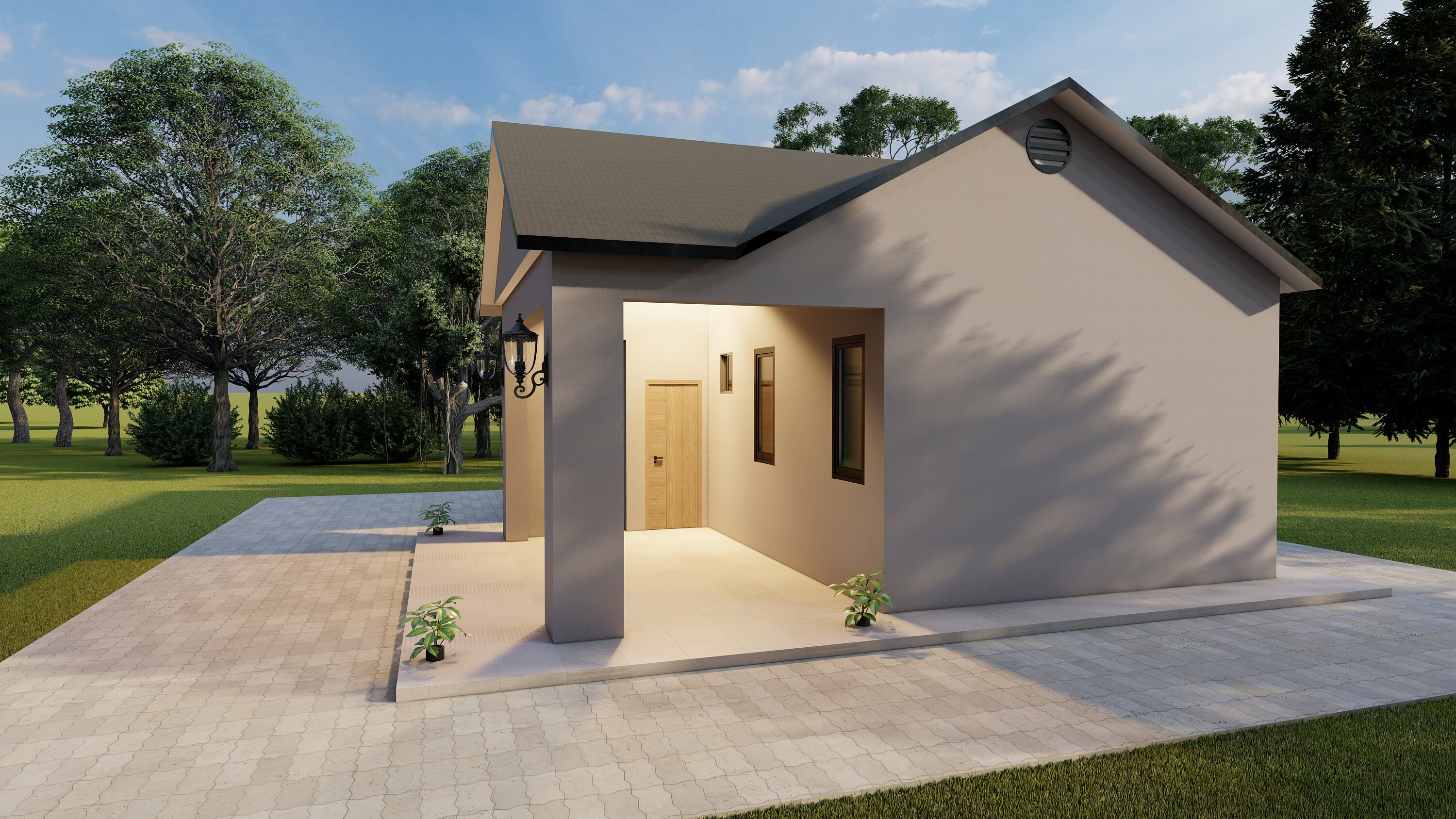 Tiny Home Building Plans One Bedroom Tiny Cabin Plan Blueprint Small ...