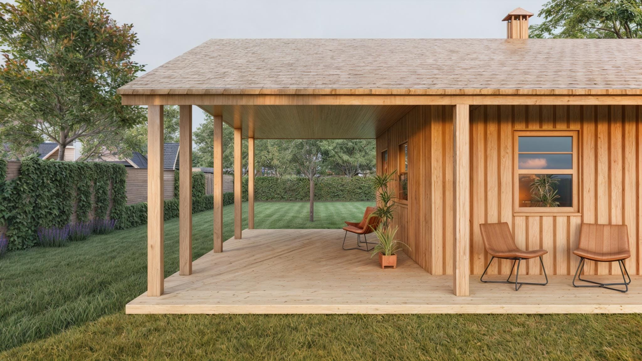 24'x24' Tiny Home Cabin Building Plans - 2 Bedrooms, Living Room ...