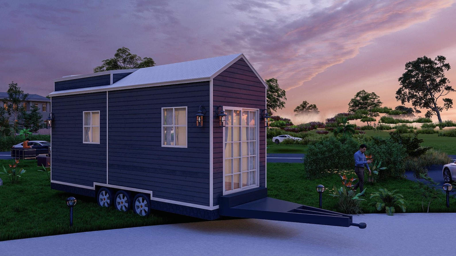 Tiny Mobile Home With Loft | 23.5'x8' | 188 Sq Ft | Living Area ...