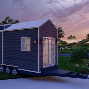 Tiny Mobile Home With Loft | 23.5'x8' | 188 Sq Ft | Living Area ...