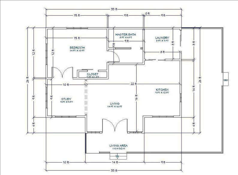 782 Sqft Tiny Home Design Plans | 1 Bedroom With Ensuite | Open Layout ...
