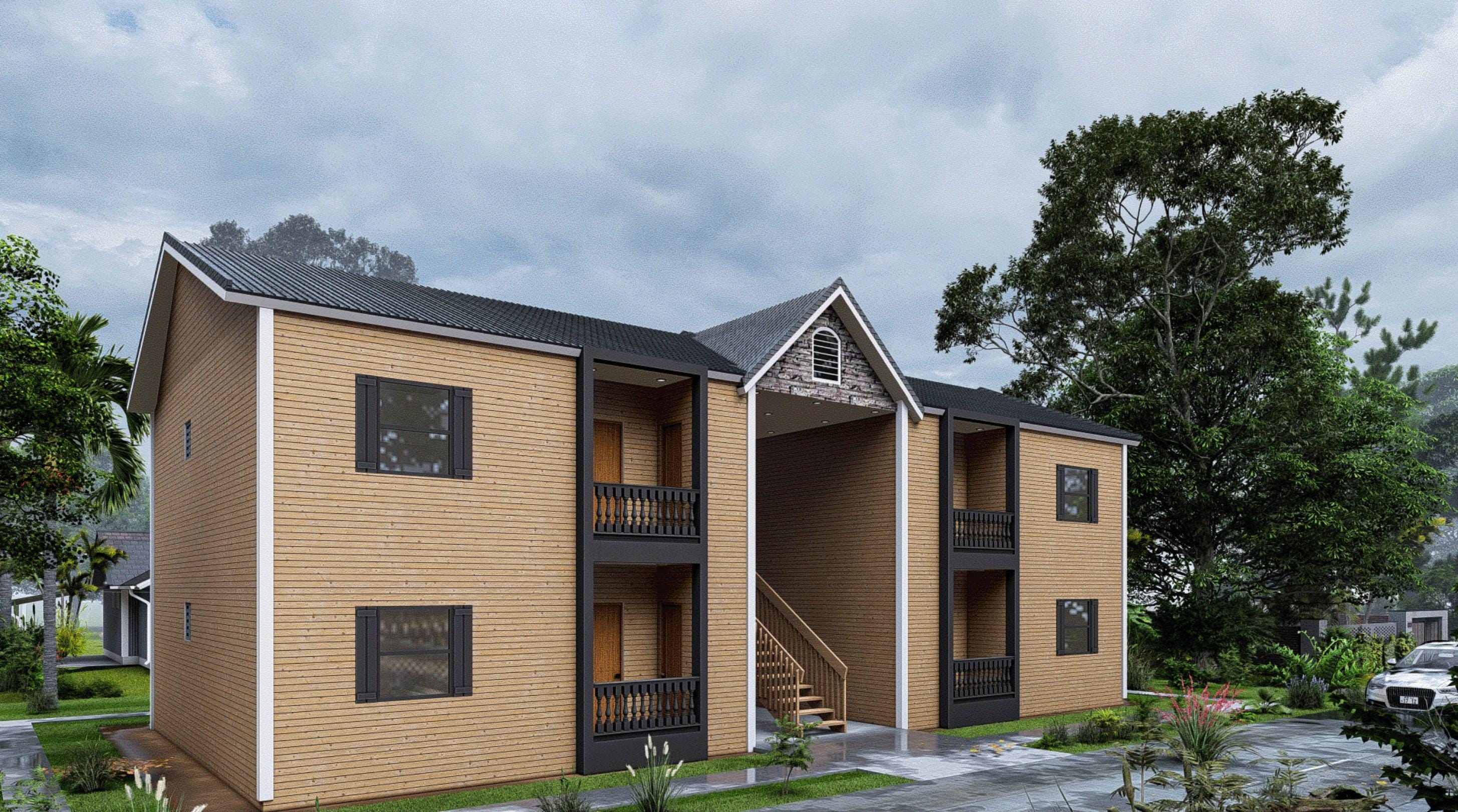 Fourplex Multifamily Building Plans 60’x29’ – 2 Storeys, 4 Units ...