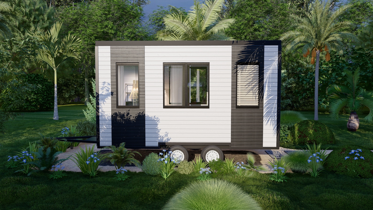 Tiny Home Design Plans Mobile Small House Wood Construction Blueprints ...