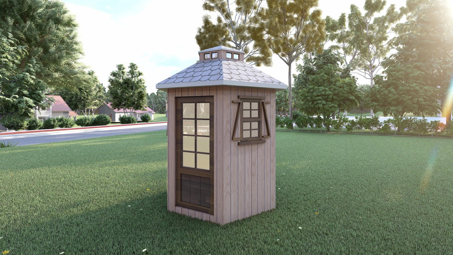 Hexagon Shed Plans – 4' Hexagon Shape With 8' Diameter, DIY Wood ...