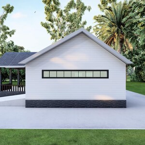 651 Sq Ft 1-bedroom Home Plans With Attached Garage – Floor Plan ...