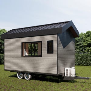 Tiny Home Plans on Wheels 115sqft - Mobile Living Design With 3D ...