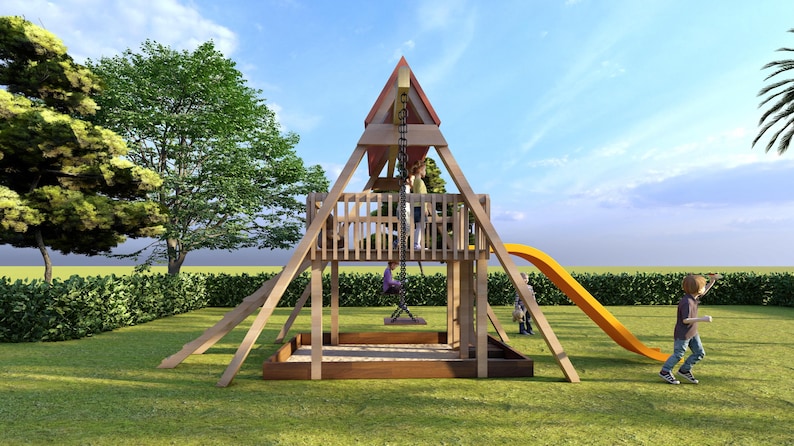 Children's Playground Construction Guide - DIY Plans for Backyard ...