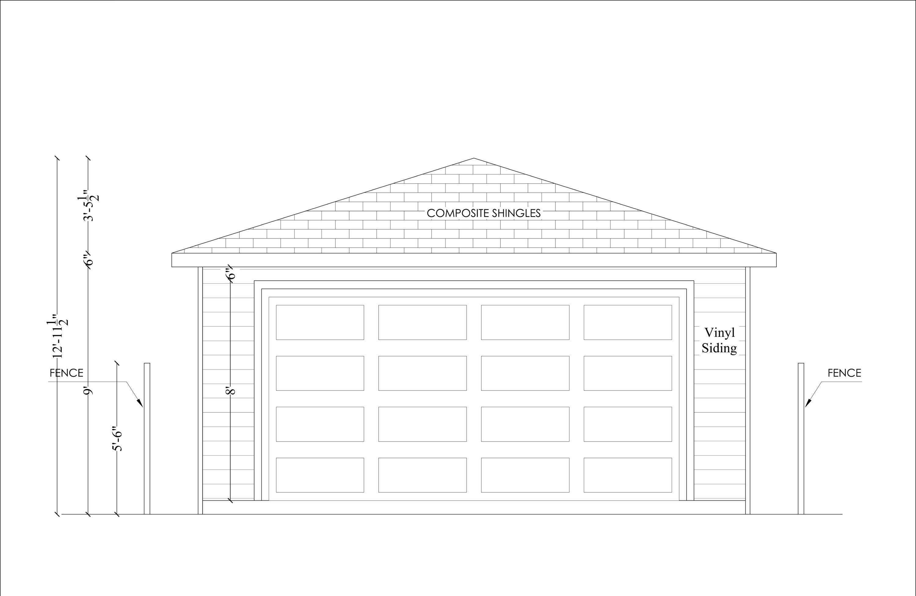 20x25 Garage Plans Includes Floor Plan, Elevations, Sections ...