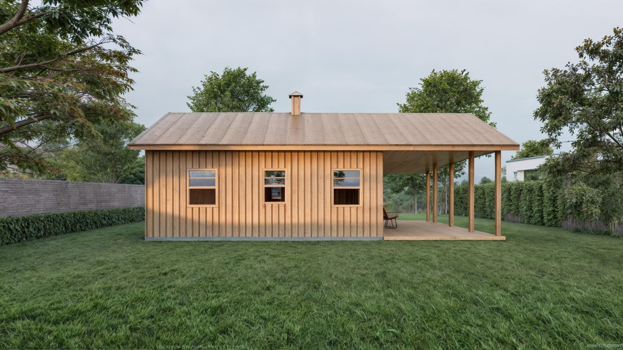 24'x24' Tiny Home Cabin Building Plans - 2 Bedrooms, Living Room ...