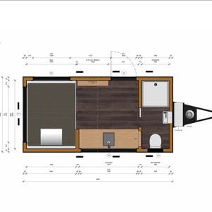 Tiny Home Plans on Wheels 115sqft - Mobile Living Design With 3D ...