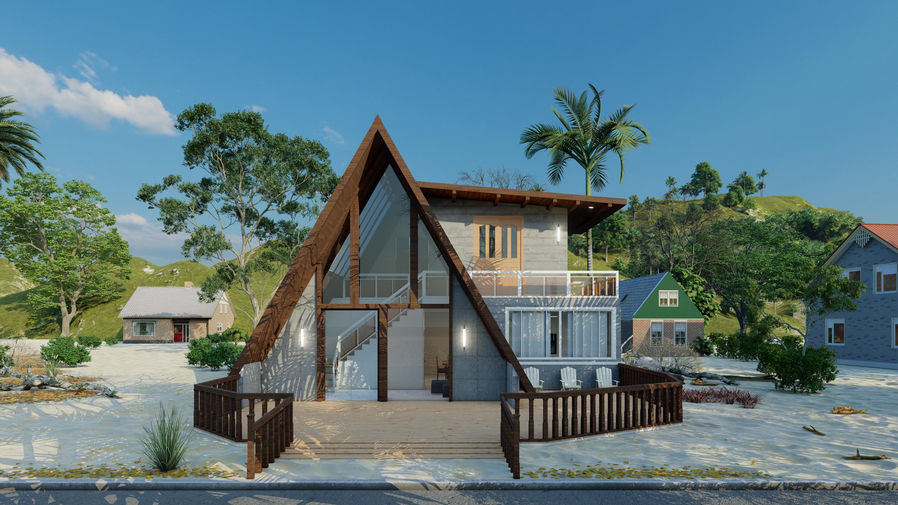 A-frame Cabin Plans With Loft Mezzanine - 931 Sqft Flexible Design - Etsy