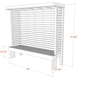 DIY Outdoor Wooden Bench With Privacy Walls Building Plans - Etsy