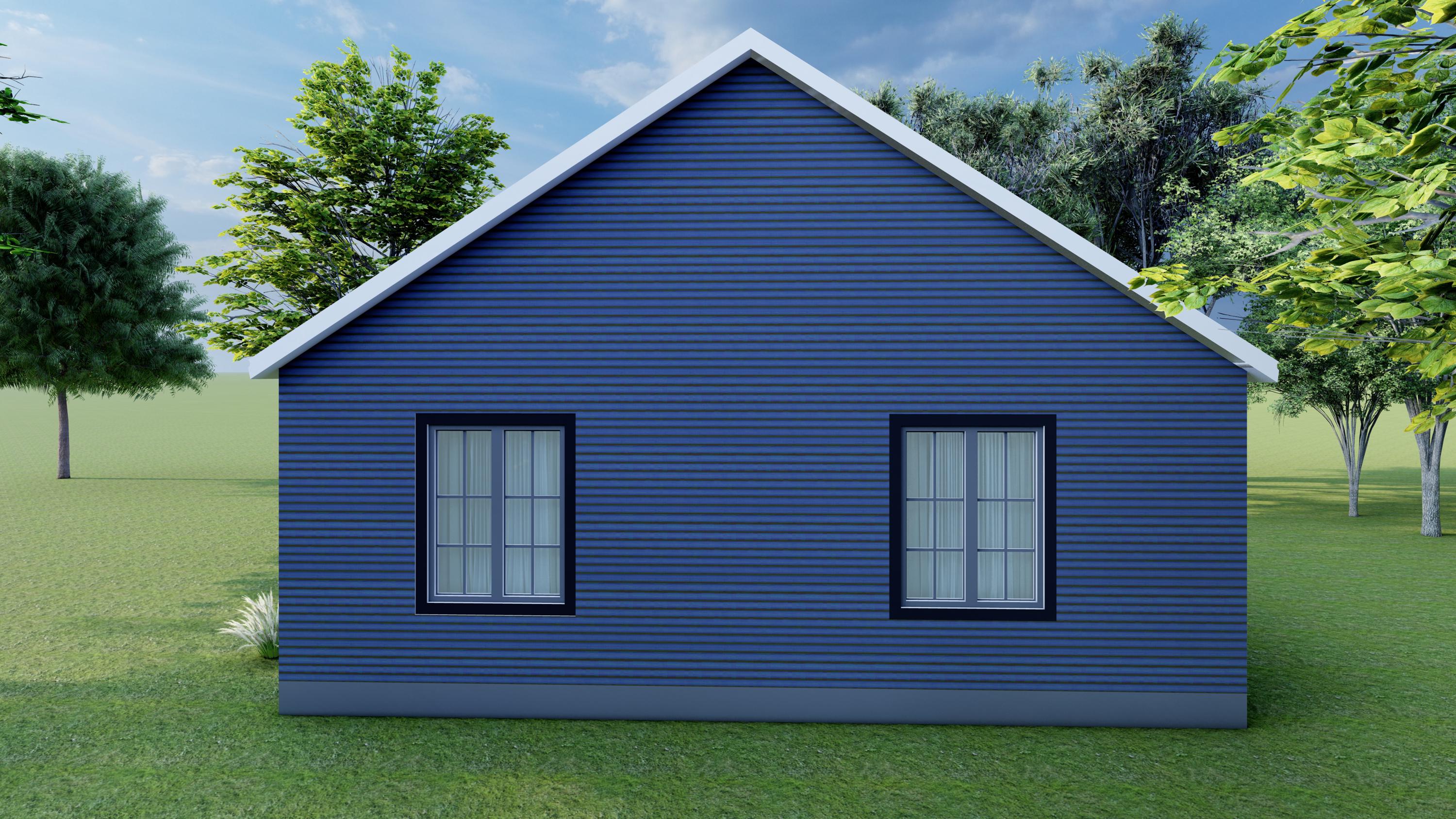 460sqft Two Bedroom Tiny Home ADU Design Plans – Floor Plan, Elevations ...