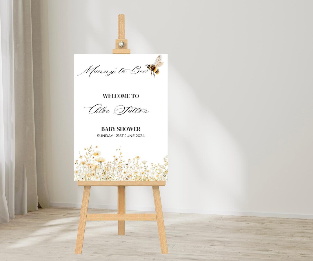 Mummy to Bee Baby Shower Welcome Sign, Baby Shower Welcome Sign ...