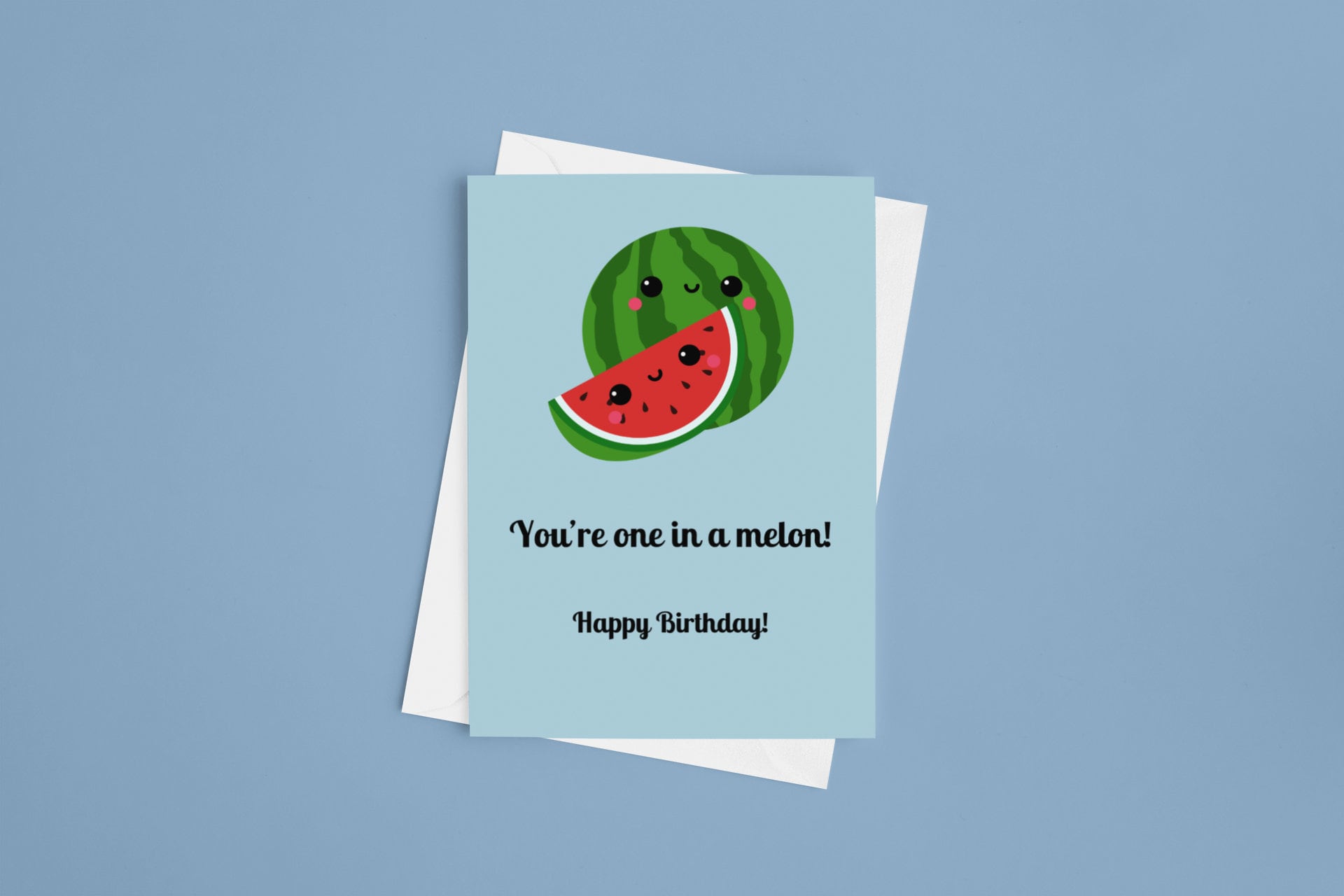 Funny Watermelon Birthday Card With Pun - Printable Birthday Greeting ...