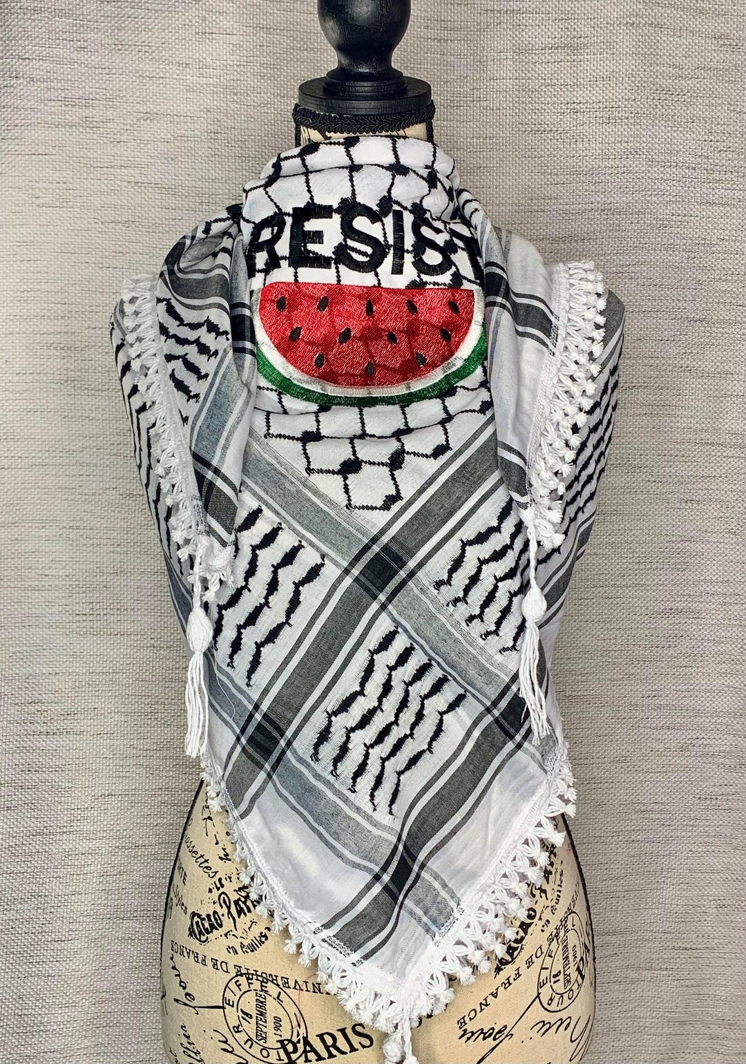 Embroidered Keffiyehs With Different Colors and Designs to Choose From ...