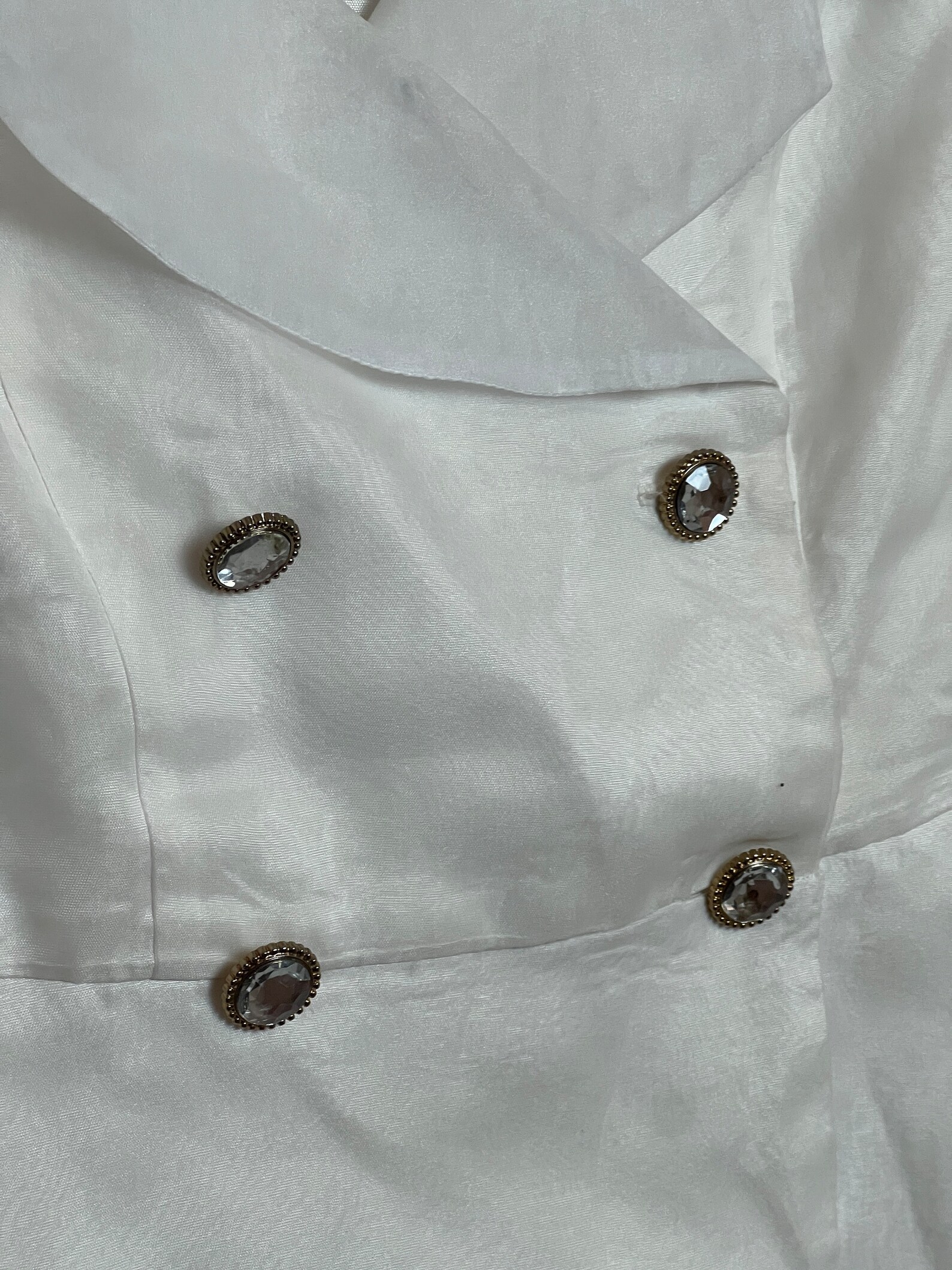 Vintage Positivity Ellyn Coffin Cream White Sheer Chiffon Blouse ...