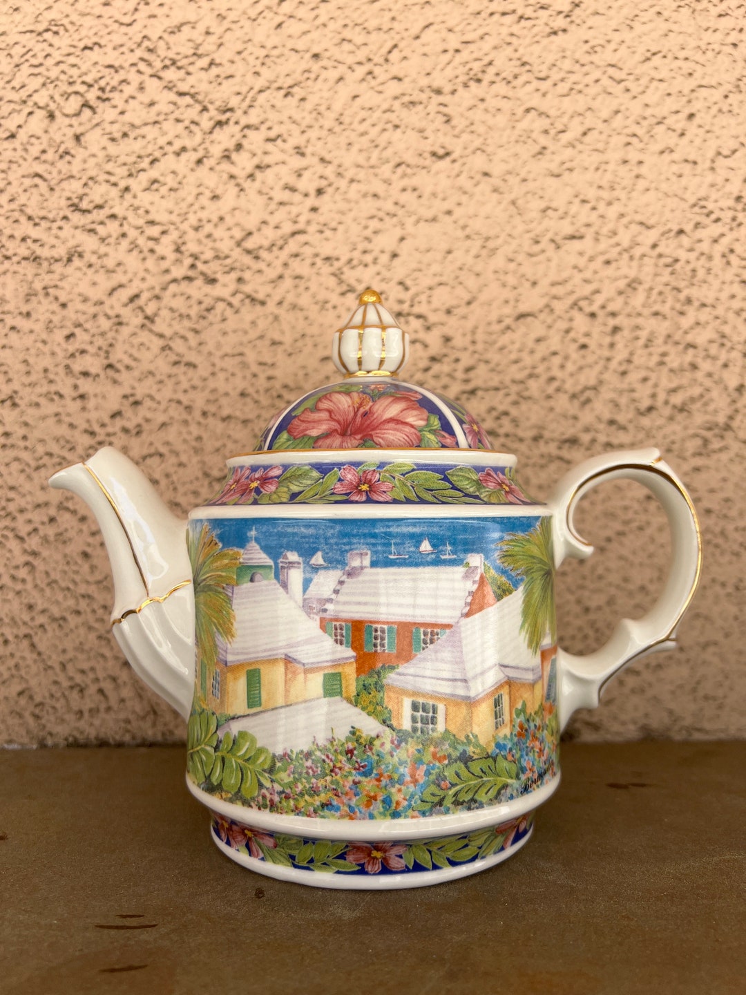 Vintage James Sadler England Roof Tops Lyric Bermuda Teapot,fine China ...