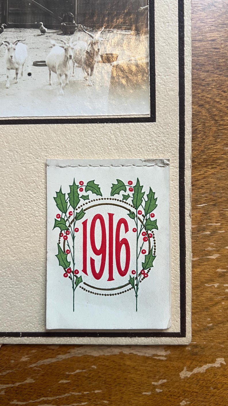 1916 Calendar With Family Photo in the Back of the Poster Rare ...