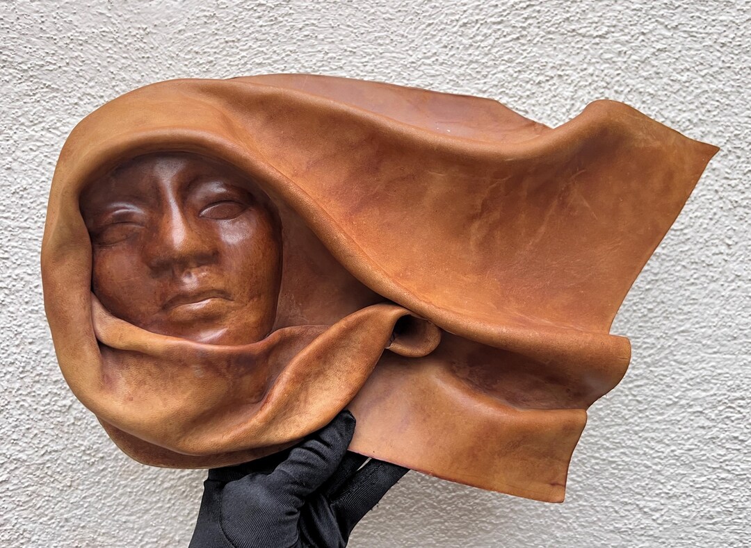 Rare Vtg Handmade Leather Face Sculpture by Rafael Costa – Costa Rica ...