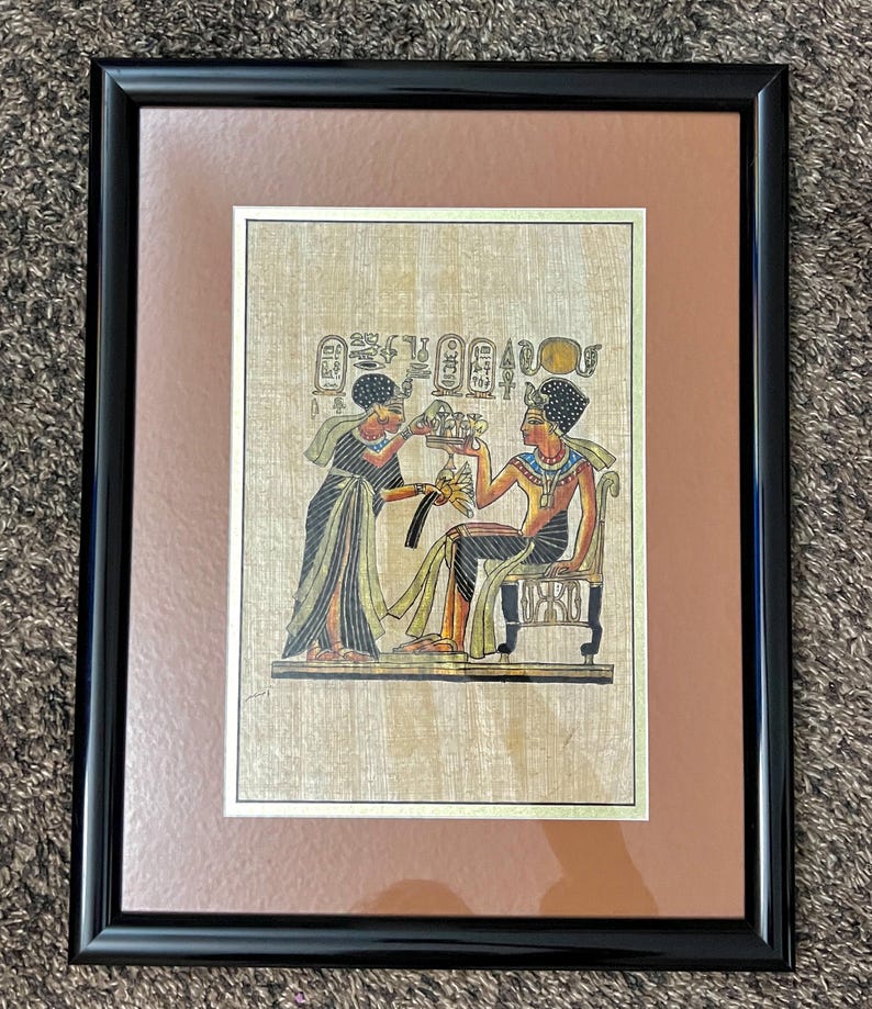 Musicians of Amun, Ancient Egyptian Papyrus Wall Hanging Painting ...