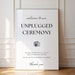 Unplugged Ceremony Sign Template, Elegant Unplugged Wedding Sign ...