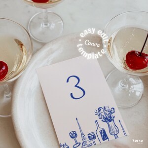 Creative Wedding Table Numbers, Hand Drawn Wedding Table Numbers ...
