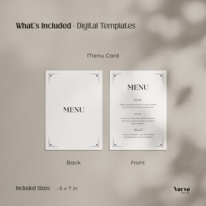 Classic Wedding Menu Template, Elegant Wedding Menu Card, Canva ...