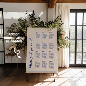 Handwritten Seating Chart Sign Template, Whimsical Wedding, Find Your ...