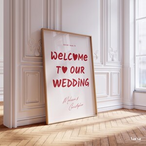 Handwritten Welcome to Our Wedding Sign, Whimsical Wedding Welcome Sign ...