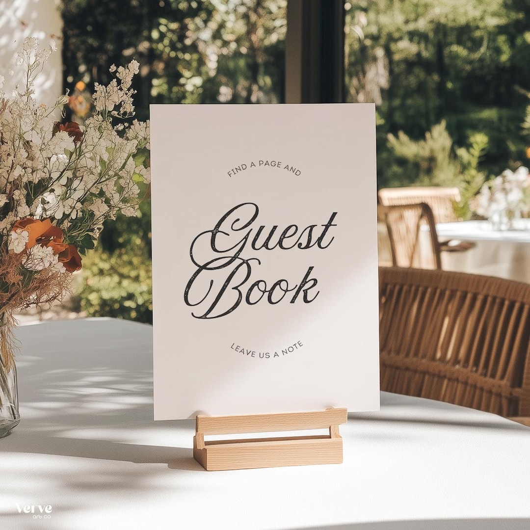 Wedding Guest Book Sign Template, Old Money Wedding Guest Book Signage ...