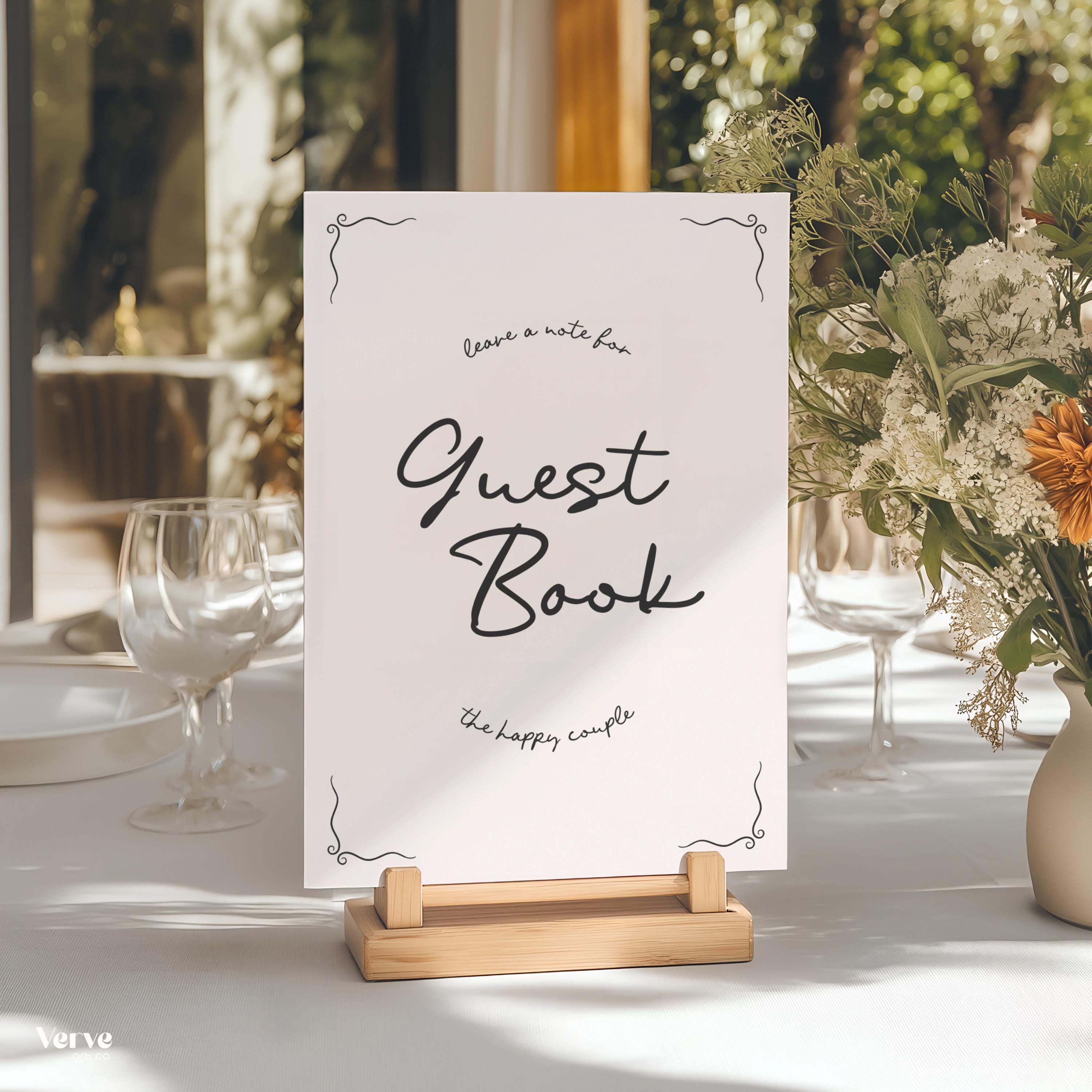 Wedding Guest Book Sign Template, Whimsical Guest Book Sign ...