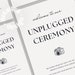 Unplugged Ceremony Sign Template, Elegant Unplugged Wedding Sign ...