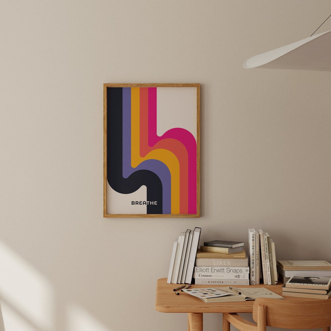 Original Wall Art Retro Groovy Art Poster Minimalist Moody ...