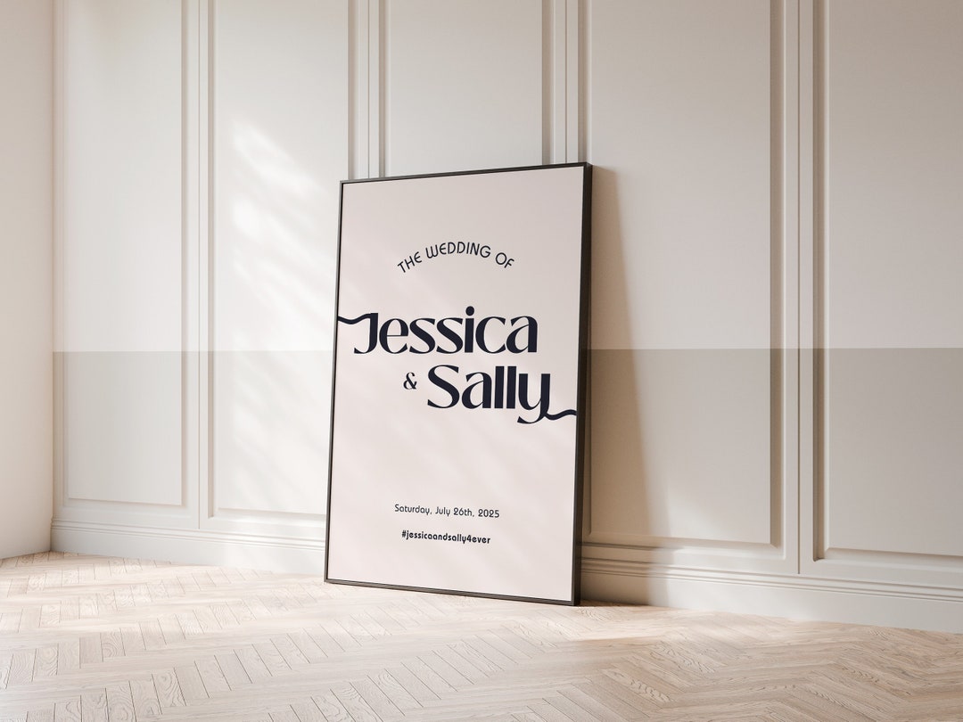 Neutral Wedding Welcome Sign Template Classic Modern Minimalist Luxury ...