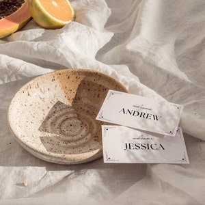 Classic Wedding Name Cards Template, Elegant Place Cards, Classy Table ...