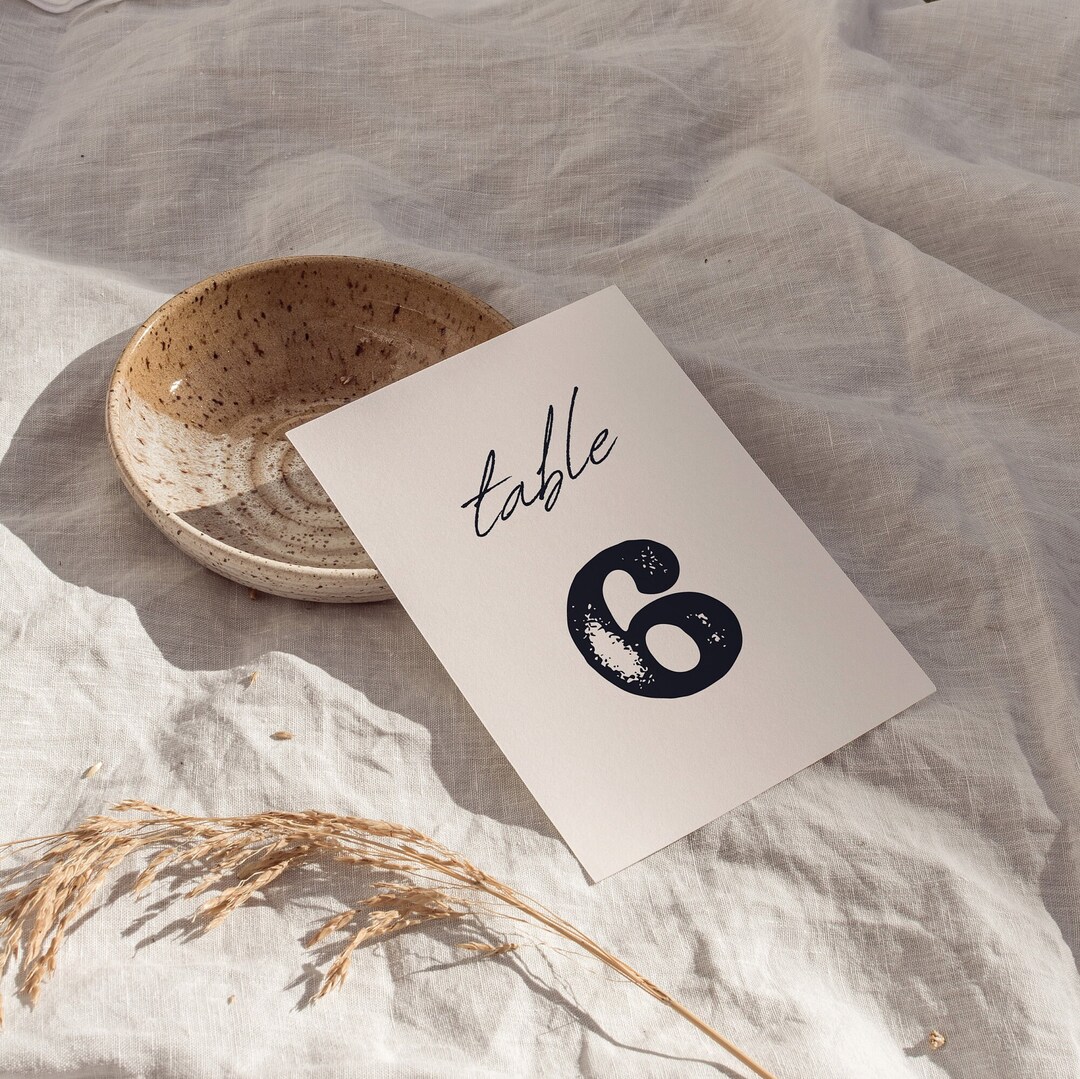 Rustic Wedding Table Numbers Template, Western Reception Table Number ...