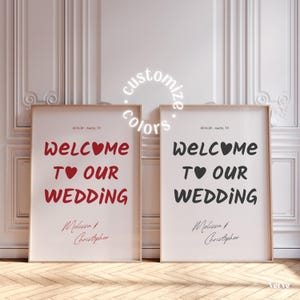 Handwritten Welcome to Our Wedding Sign, Whimsical Wedding Welcome Sign ...