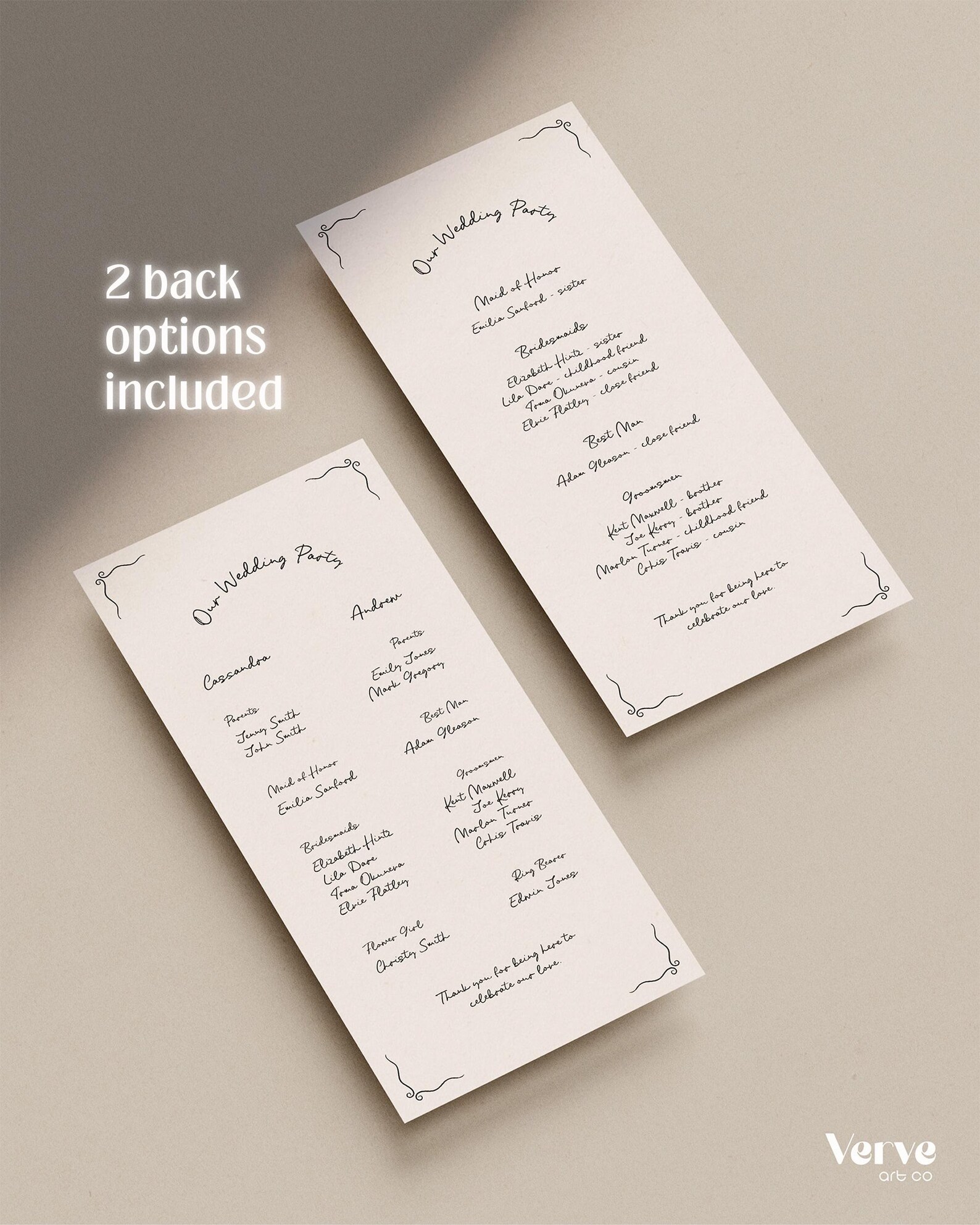 Vintage Swans Wedding Programs Canva Template, Printable Wedding ...