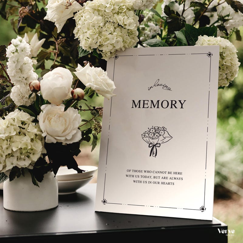 In Memoriam Sign - Etsy