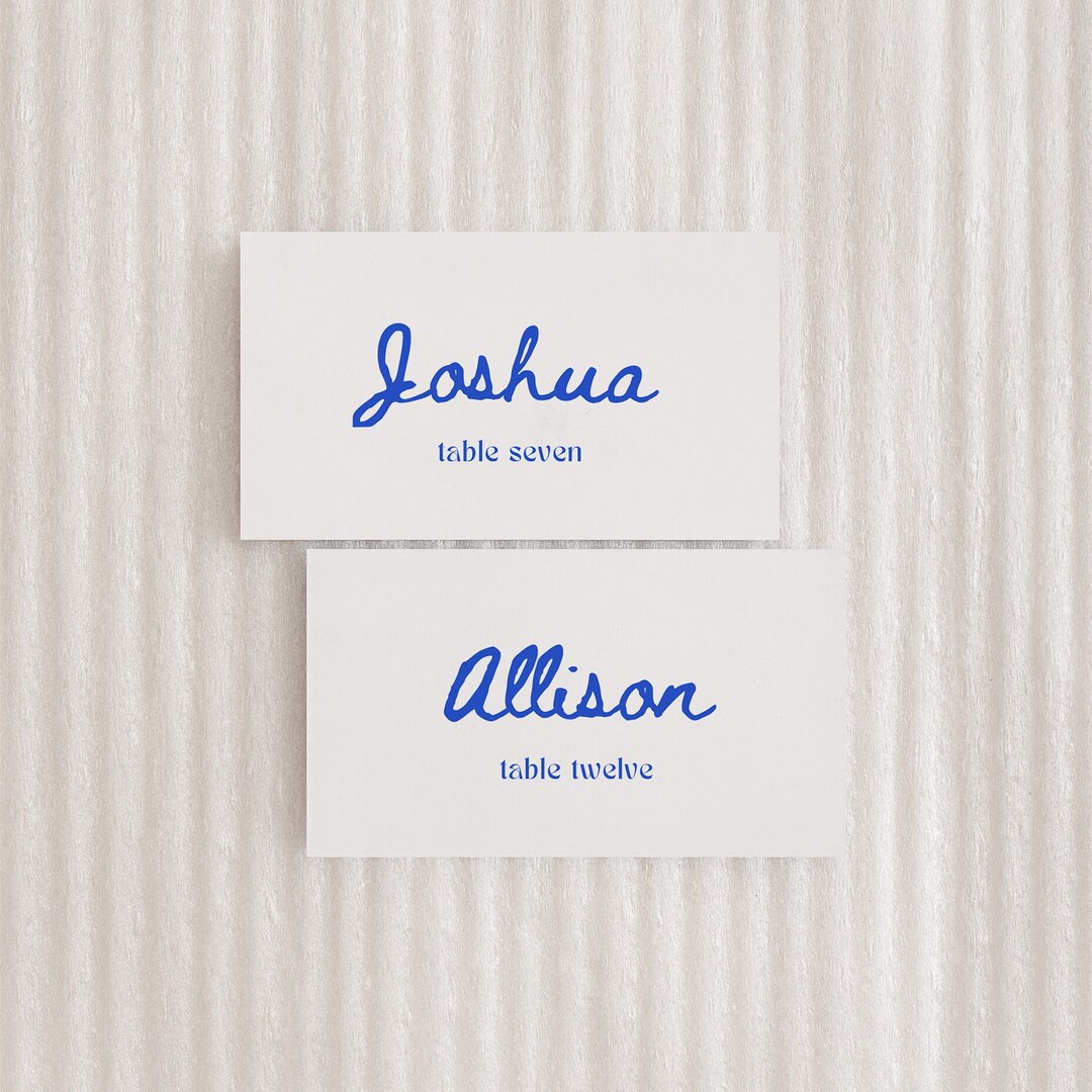 Handwritten Wedding Place Cards, Reception Name Cards, Whimsical ...