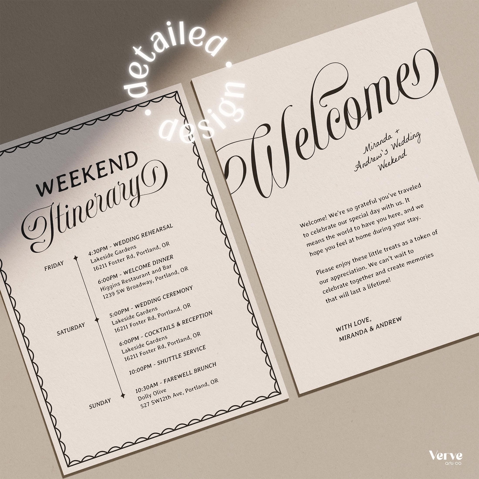 Wedding Welcome Bag Card, Weekend Itinerary Timeline, Welcome Note ...