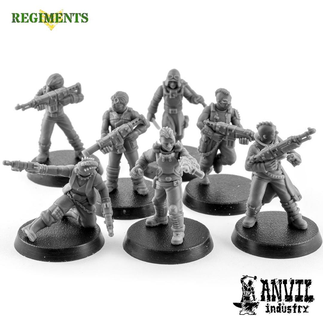 Female Sci-fi Gangers || 7 Modular Miniatures || 3D Printed || 28mm ...