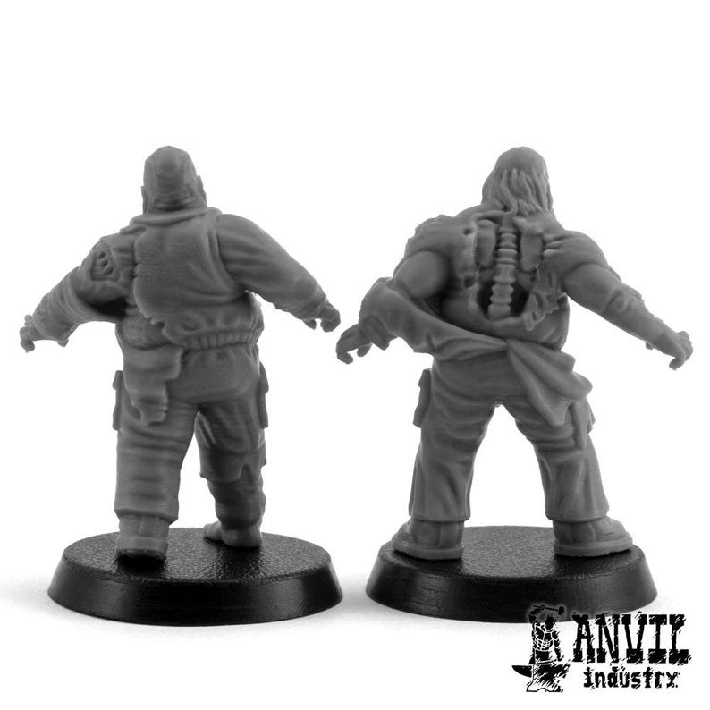 Fat Zombies - Male || 2 Miniatures || 3D Printed || 28mm Heroic Scale ...