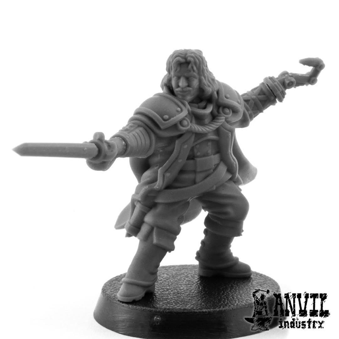 Space Pirate Captain - Male || 1 Miniature || 3D Printed || 28mm Heroic ...